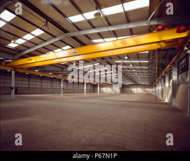 Industrial Warehouse Interior With Metal Struts And Beams Stock Photo ...