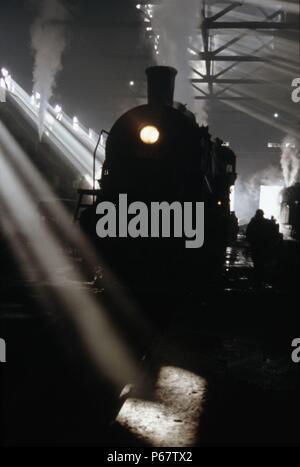 An industrial SY Class Mikado 2-8-2 on slag-tipping duties at Anshan ...
