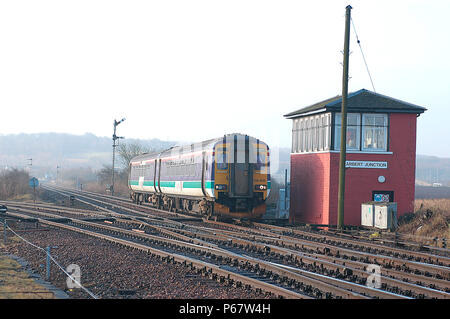 Scotrail class 156 diesel sprinter train and class 380 electric train ...
