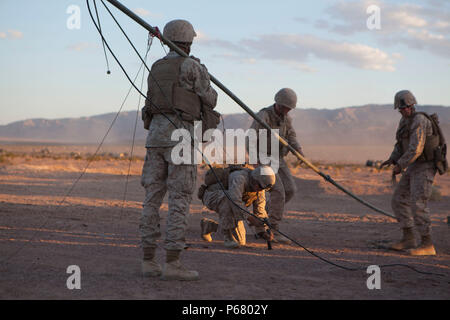 Communications Antennas at U.S. Marine Corps Forward Operating Base in ...