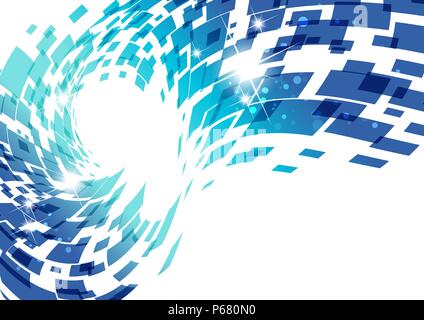 Abstract blue technology design of rectangle pattern and halftone ...