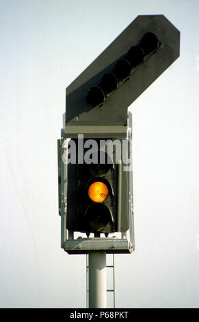 Three Aspect Colour light railway signals Stock Photo - Alamy