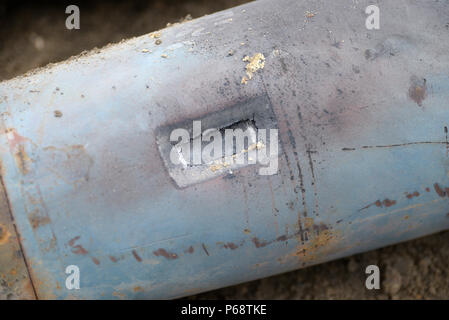 A close-up view of the explosives ordnance disposal robot unit. Base ...