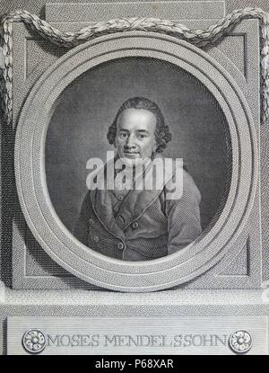 Moses Mendelssohn, 1729 - 1786. German Jewish philosopher Stock Photo ...