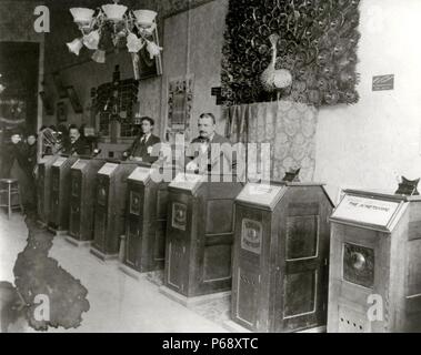 The Kinetoscope is an early motion picture exhibition device. Though ...