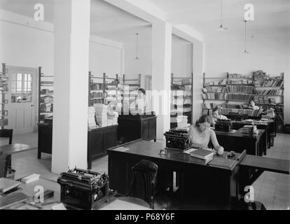 Photograph of the interior of The Hebrew University Library, Periodical ...