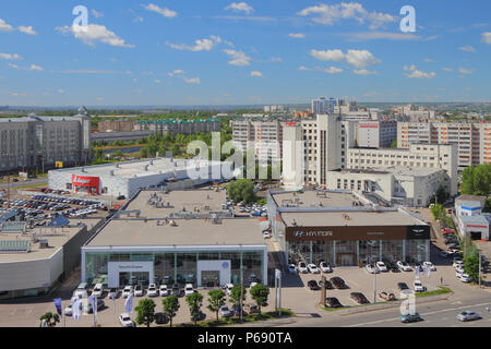 Kazan, Tatarstan, Russia - Jun 21, 2018: Thoroughfare and automobile ...