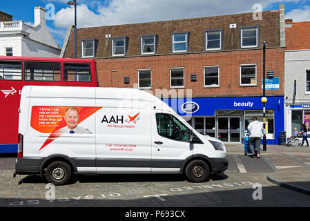 AAH delivery van, Boston, Lincolnshire, England UK Stock Photo - Alamy