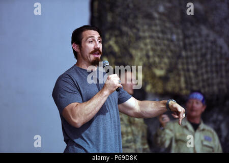 UFC fighter Tim Kennedy performs at the National Guard USO Tour May 19 ...
