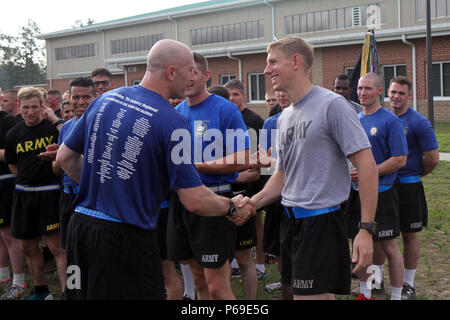 Lt. Col. Brian Ducote (left), commander of 3rd Battalion, 7th Infantry ...