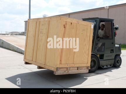 Airman Michael Butler, 28th Logistics Readiness Squadron receiving ...