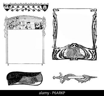 Book vintage decorative borders and frames Stock Photo - Alamy