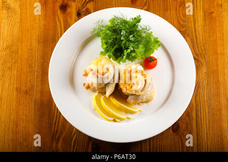 Steamed Trout fillet roll Stock Photo - Alamy