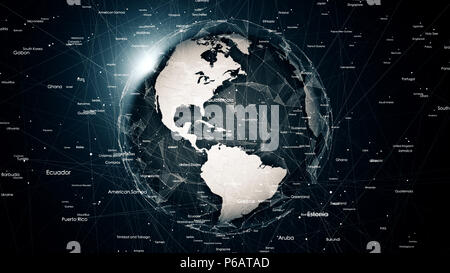 Global network connections. connecting countries around the world ...