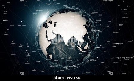 Global network connections. connecting countries around the world ...