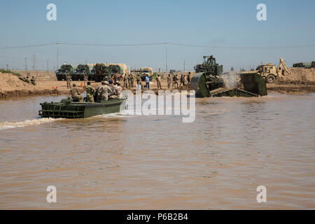 U.S. Army engineers assigned to the 502nd Multi-Role Bridge Company ...