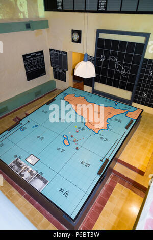 RAF Sector Operations Room / Fighter Control Room with map / radar ...