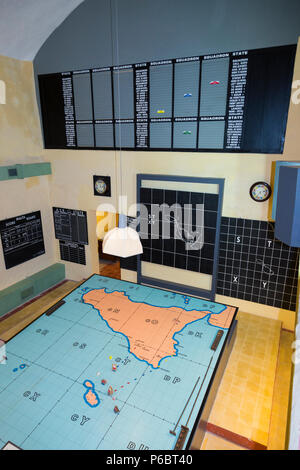 RAF Sector Operations Room / Fighter Control Room with map / radar ...