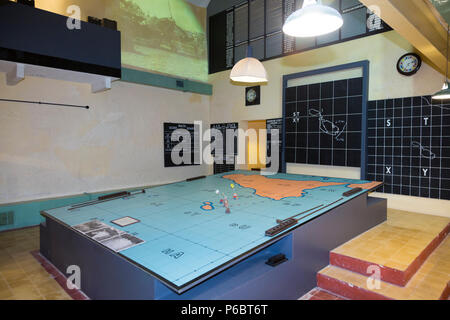 RAF Sector Operations Room / Fighter Control Room with map / radar ...
