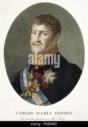 BORBON , CARLOS MARIA ISIDRO DE ( 1788 - 1855 ) INFANTE DE ESPAÑA ...