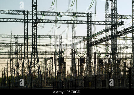 Electrical substation facilities and construction Stock Photo - Alamy