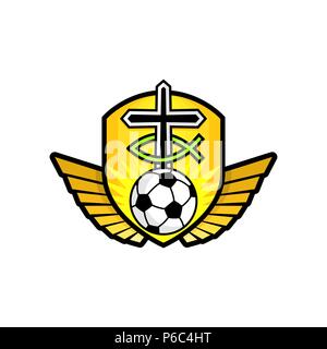 Christian sports logo. Cup and Holy Spirit. All Glory to God Stock ...
