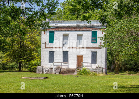 Steven Barker's two story brick slave house, Old Cahawba Archaeological ...