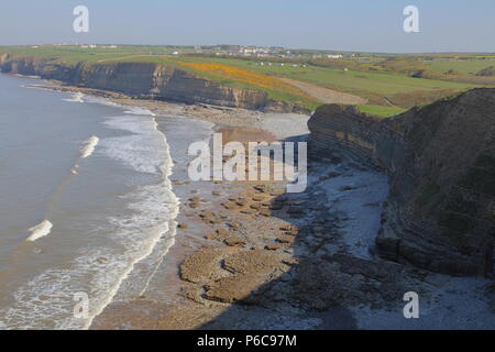 Southerndown beach also known as Dunraven Bay, located near Bridgend in ...