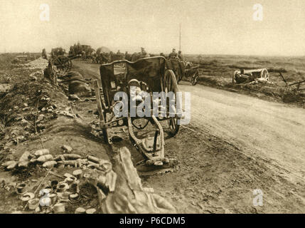 destruction, world war i, British battery, ww1, wwi, world war one ...