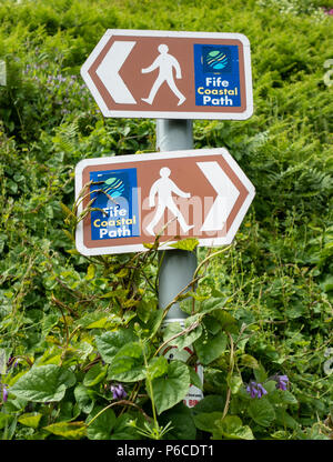 Fife Coastal path signs Scotland November 2009 Stock Photo - Alamy