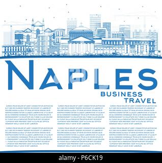 Outline Naples Italy City Skyline with White Buildings. Vector ...