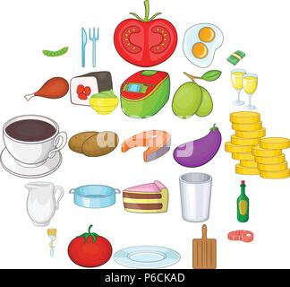 Mess icons set, cartoon style Stock Vector Image & Art - Alamy