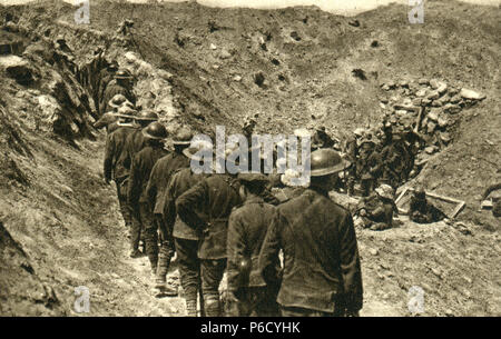 British communication trench, Western Front, WW1 Stock Photo - Alamy