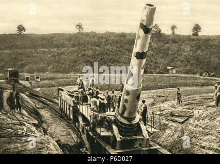 world war i, railroad gun, Harbonnieres Ravine, ww1, wwi, world war one ...