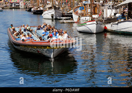 Harbour tour in an open canal cruise boat, Copenhagen, Denmark Stock ...