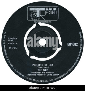 Vinyl record, "Pictures of Lily" by The Who Stock Photo - Alamy