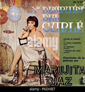 DIAZ, MARUJITA. ACTRIZ Y CANTANTE ESPAÑOLA. SEVILLA 1932. JUNTO A ...