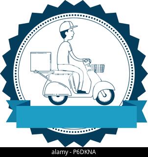 delivery worker in motorcycle avatar character Stock Vector Image & Art ...
