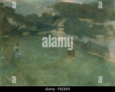 Thomas Wilmer Dewing - The Hermit Thrush - 1890 Stock Photo - Alamy