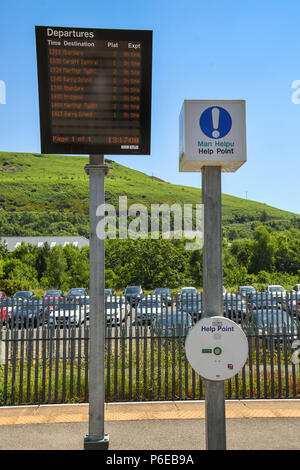 Railway station help point for emergency or information Stock Photo - Alamy