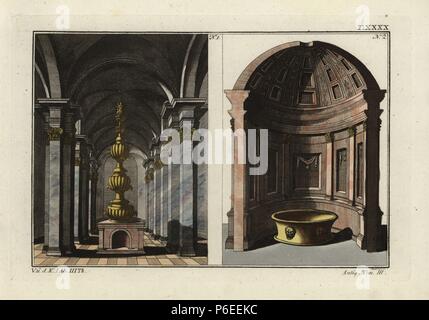 Ancient Roman Baths, Fountain Stock Photo - Alamy
