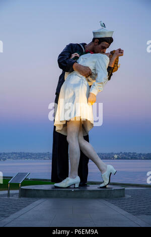 Unconditional Surrender by J Seward Johnson on display next to the USS ...