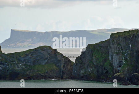 Rope bridge between two cliffs Stock Photo - Alamy