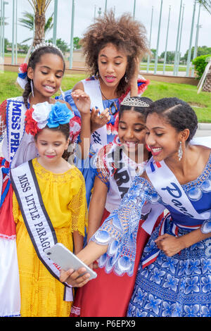 group photo of latin beauty pageant girls in Guatemala Stock Photo - Alamy