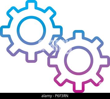 line engineering gears industry machinary technology vector ...