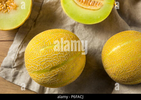 Raw Organic Lemon Drop Melon Ready to Eat Stock Photo - Alamy