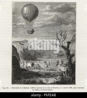 Dr John Jeffries, American balloonist, 1786 Stock Photo - Alamy