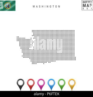 Dots Pattern Vector Map of Washington DC. Stylized Silhouette of ...