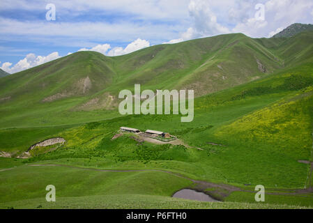 Nalati grassland with beautiful mountain natural landscape in Xinjiang ...