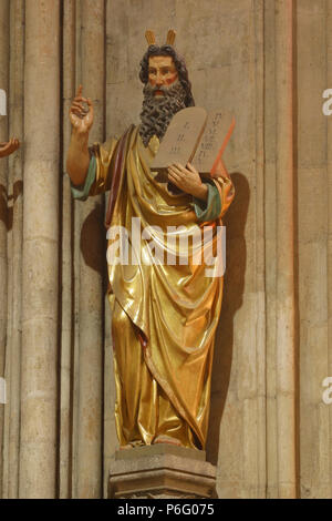 Moses, statue in Zagreb cathedral dedicated to the Assumption of Mary ...
